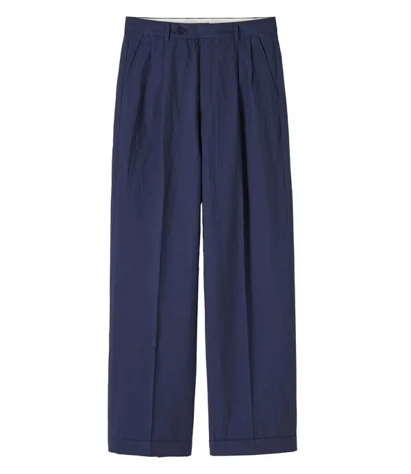 A.p.c. High Rise Wide Leg Pants - Navy Blue