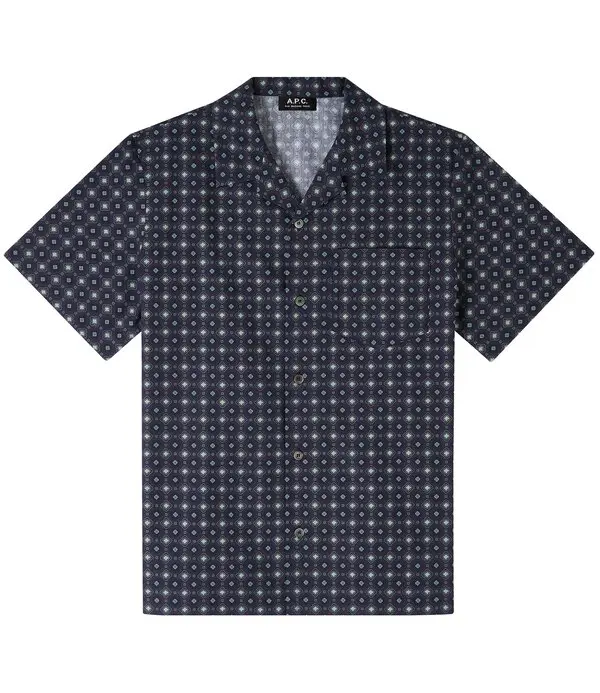 A.p.c. Lloyd Short-sleeve Shirt - Navy Blue