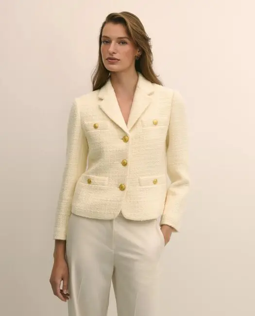 Brooks Brothers Boucle Notch-lapel Jacket