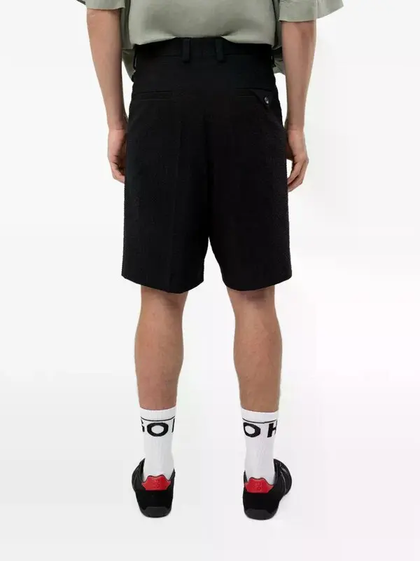 Hugo Seersucker Textured Pleated Shorts