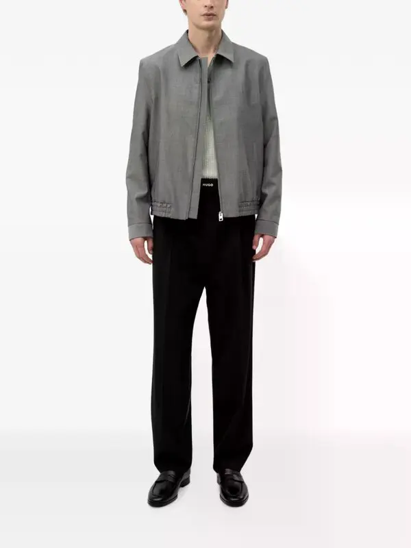 Hugo Zip-up Elasticated-hem Jacket
