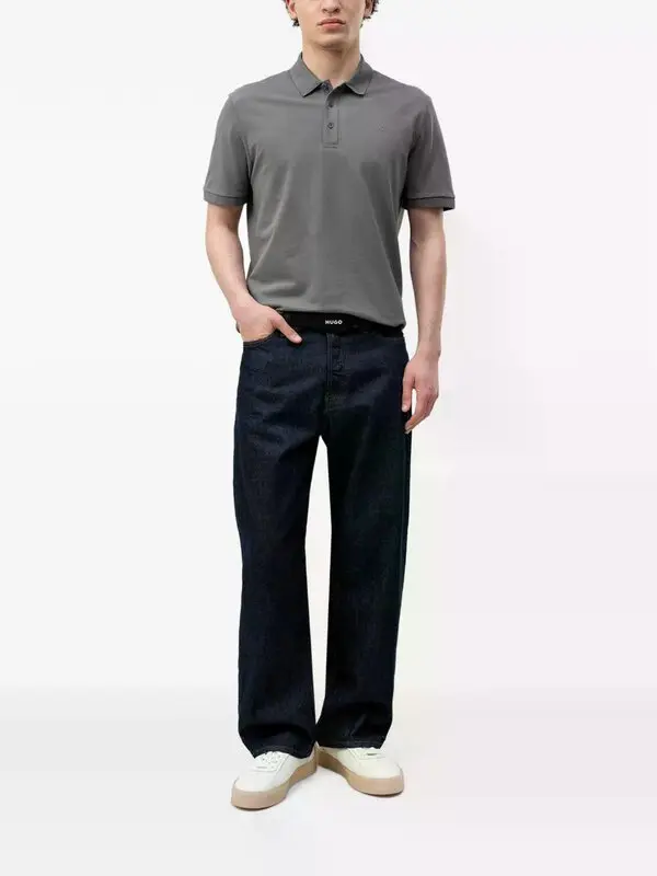 Hugo Logo-print Piqué Polo Shirt