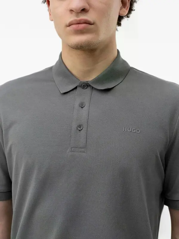 Hugo Logo-print Piqué Polo Shirt