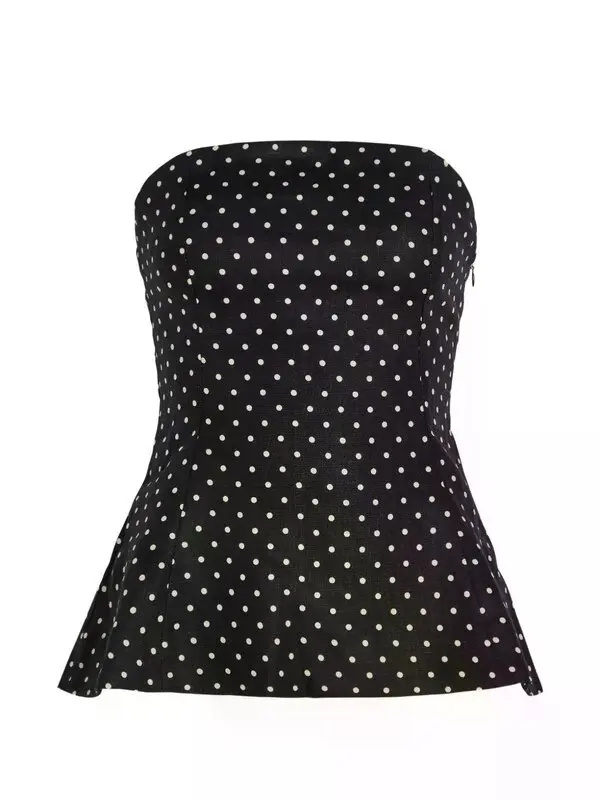 Faithfull The Brand Petro Strapless Peplum Top