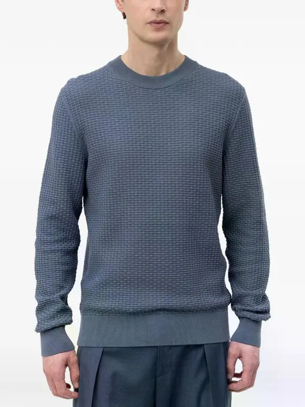 BOSS Basket-weave Crew Neck Sweater