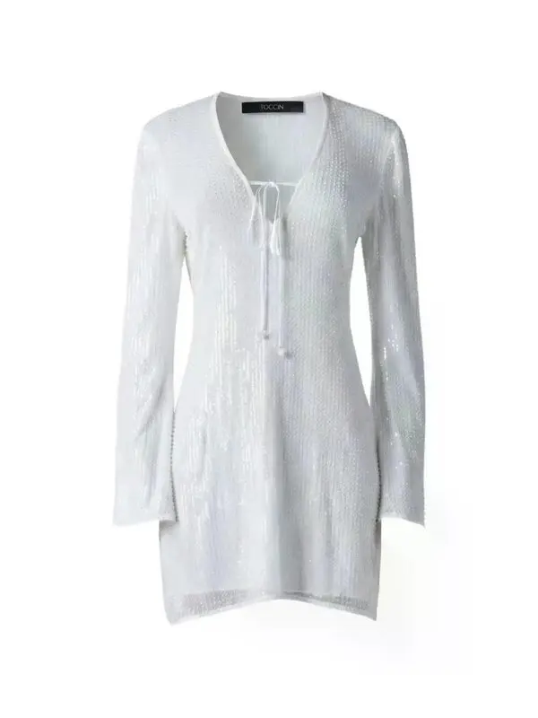 TOCCIN Raine Flared Dress - White