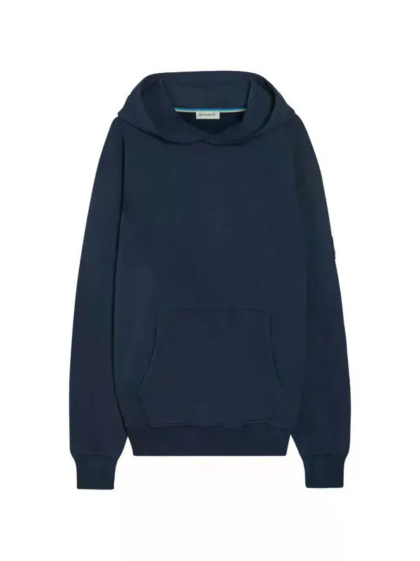 SANDBANKS Logo Patch Jersey Hoodie - Blue