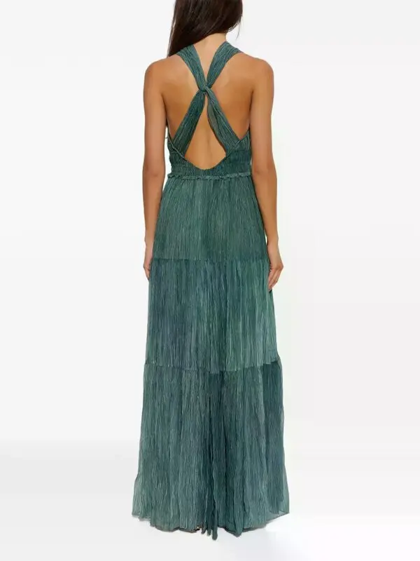Ulla Johnson Freesia Plissé-effect Tiered Maxi Dress