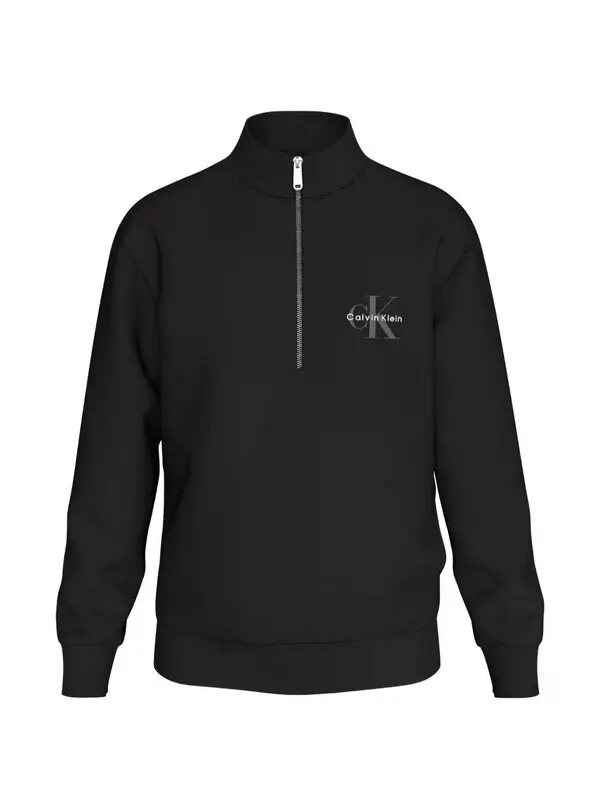 Calvin Klein Quarter-zip Logo-print Sweater