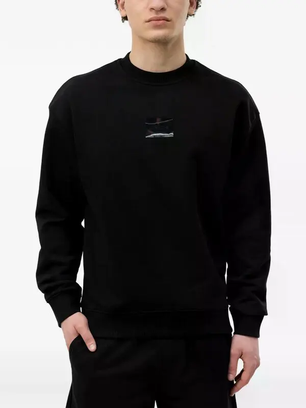 Hugo Logo Patch Crew Neck Sweater