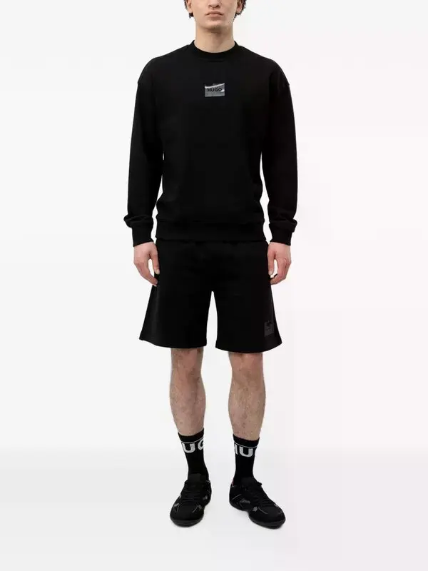 Hugo Logo Patch Crew Neck Sweater
