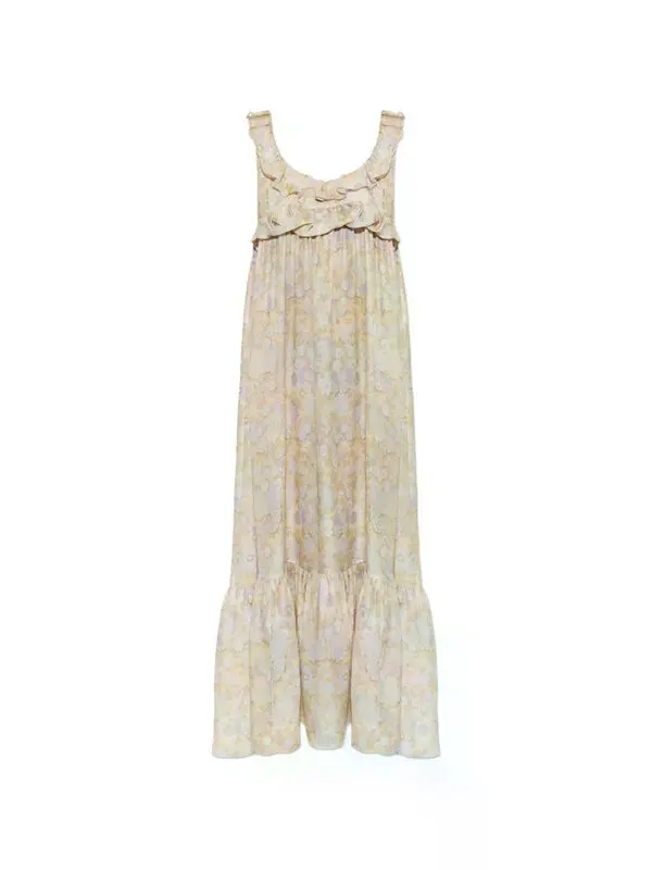Chloé Ruffled Floral-print Maxi Dress