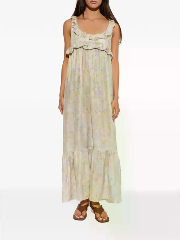 Chloé Ruffled Floral-print Maxi Dress