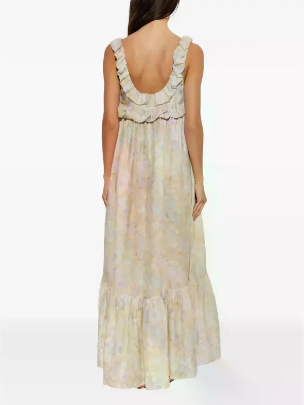 Chloé Ruffled Floral-print Maxi Dress