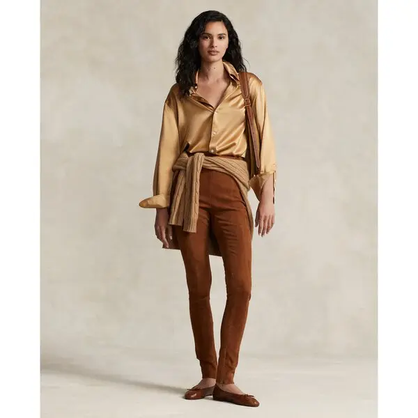 Ralph Lauren Lambskin Suede Pant