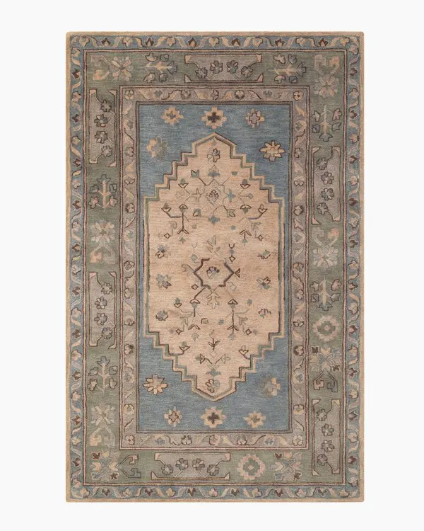 Quince Sari Performance Rug - Blue/green