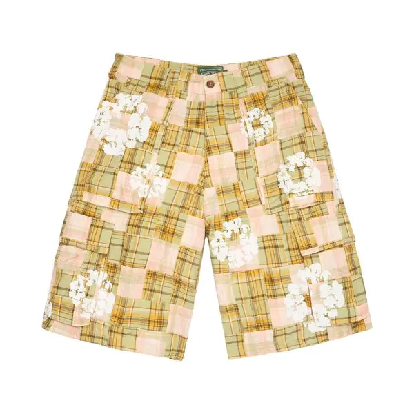DENIM TEARS Cotton Wreath Cargo Short Madras