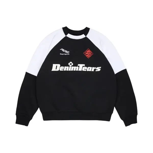 DENIM TEARS Dt Sport Color Blocked Crewneck - Black