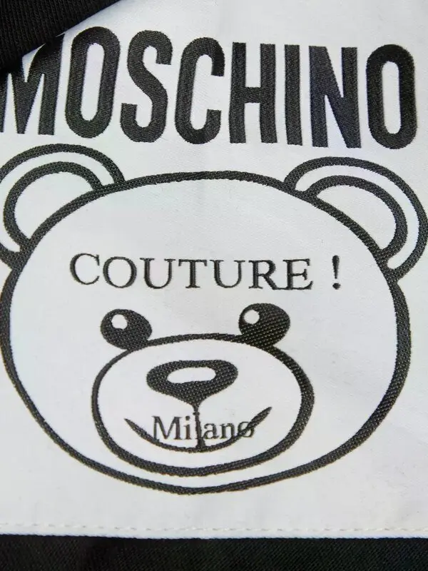 Moschino Teddy Bear Embroidered Hooded Mini Dress