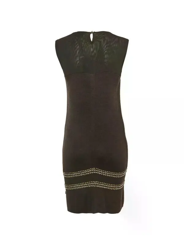 Just Cavalli Embellished Mesh-panel Midi Dress