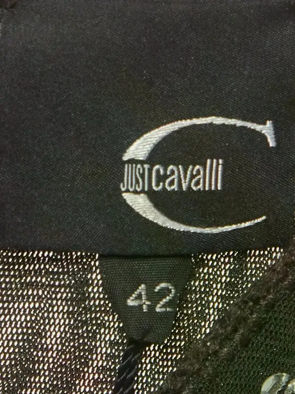 Just Cavalli Embellished Mesh-panel Midi Dress