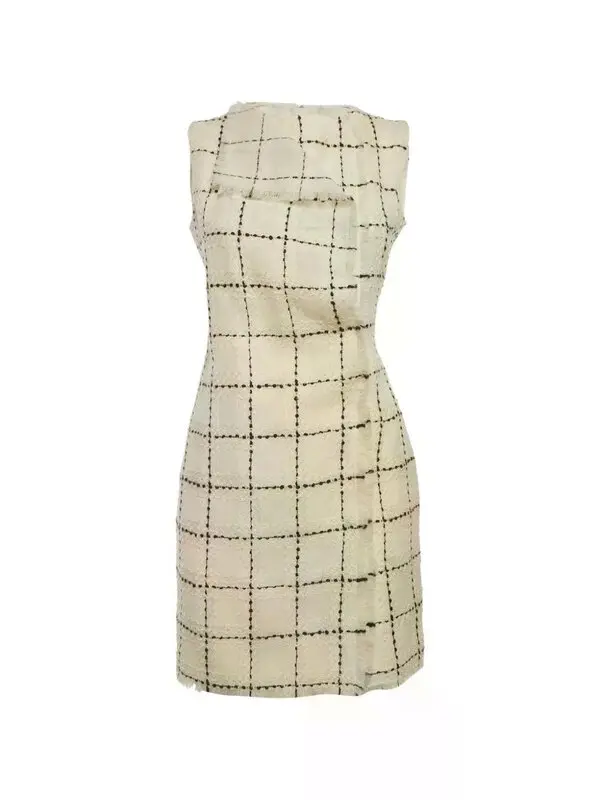 Oscar De La Renta Check-pattern Tweed Mini Dress