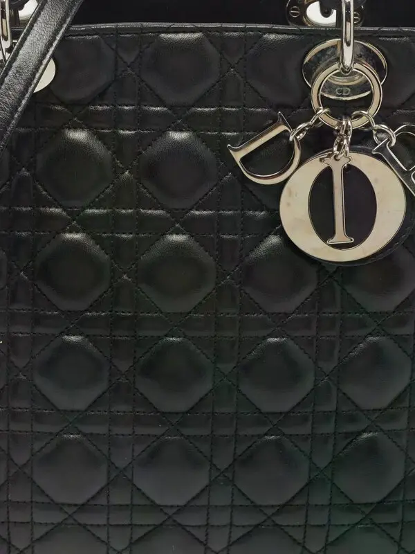 Dior Lady Cannage Tote Bag - Black