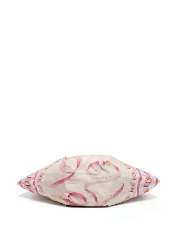 FERRAGAMO Pleated Bow-print Hobo Bag