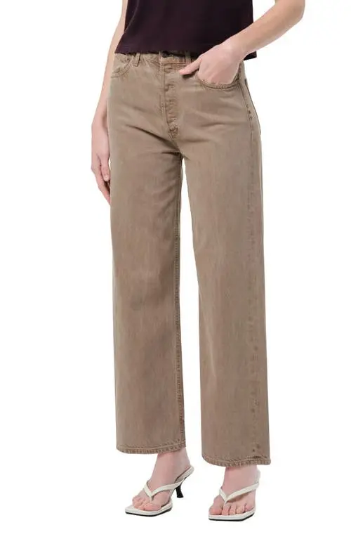 AGOLDE Ren Flyweight High Waist Ankle Wide Leg Jeans - Trail