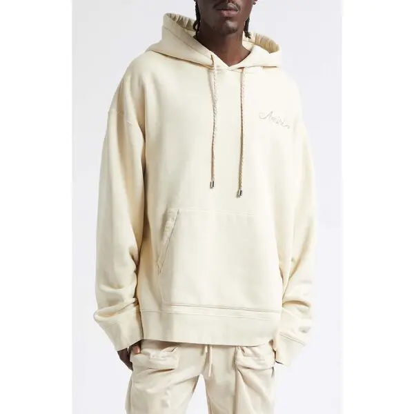 Amiri Oversized Patch Appliqué Hoodie - Alabaster