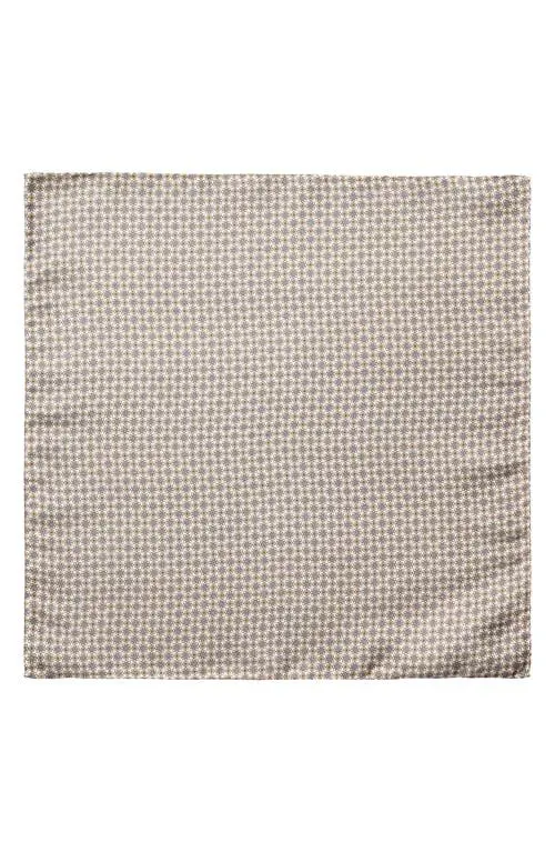 Eton Two Face Silk Pocket Square - Light Beige