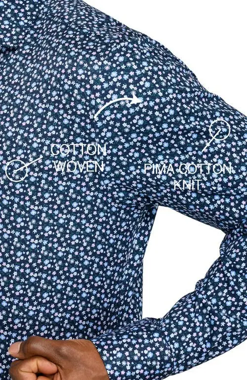 W.R.K Slim Fit Floral Stem Reworked Button-up Shirt