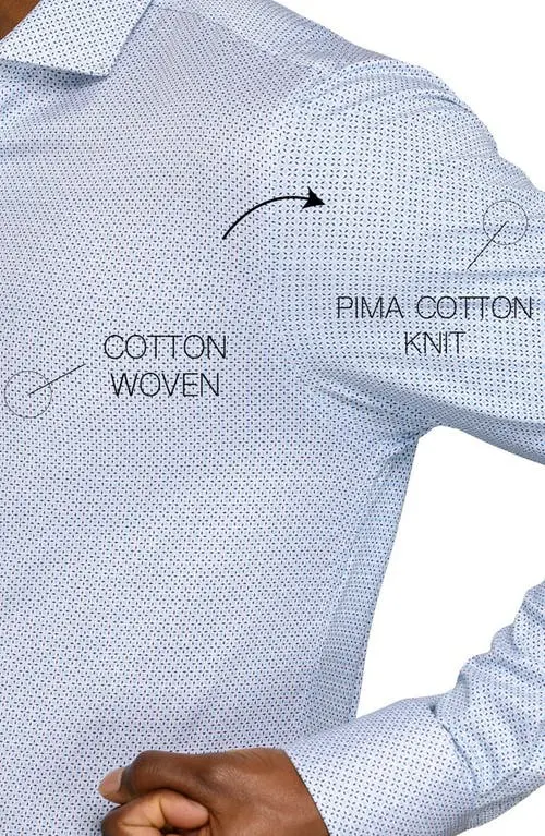 W.R.K Slim Fit Abstract Cross Reworked Button-up Shirt