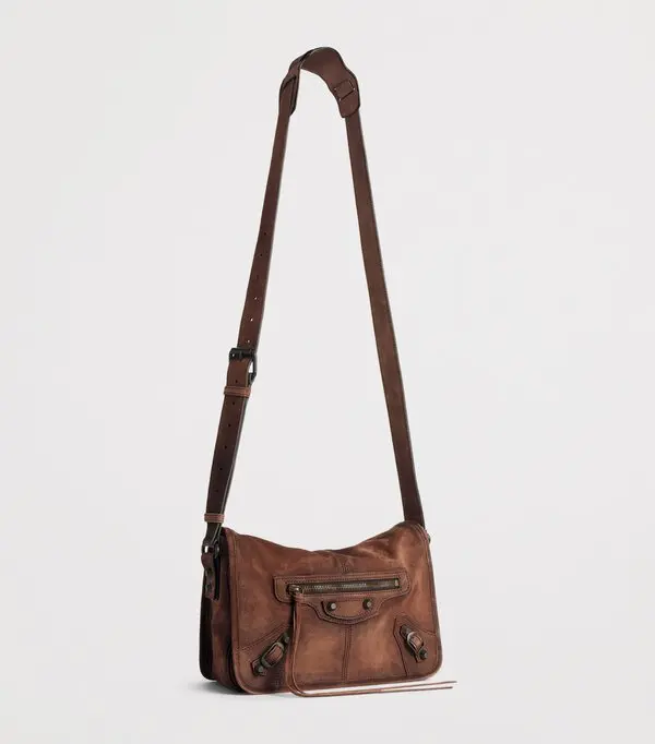 Balenciaga Suede Le City Messenger Bag