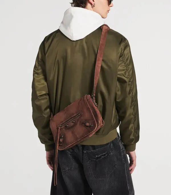 Balenciaga Suede Le City Messenger Bag