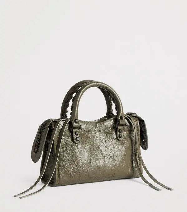 Balenciaga Crinkled Lambskin Nano Le City Top-handle Bag