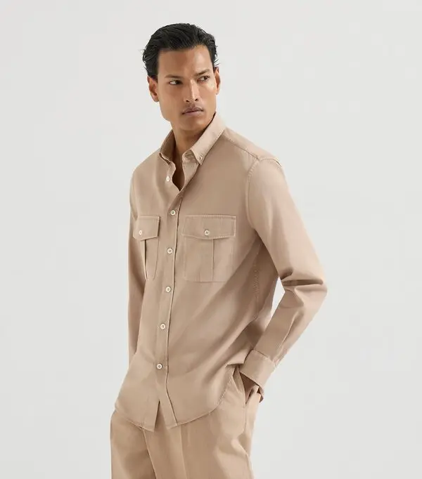 Brunello Cucinelli Cotton Garment-dyed Shirt