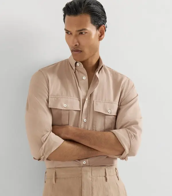 Brunello Cucinelli Cotton Garment-dyed Shirt