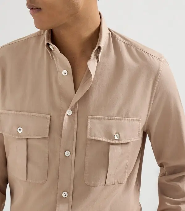 Brunello Cucinelli Cotton Garment-dyed Shirt