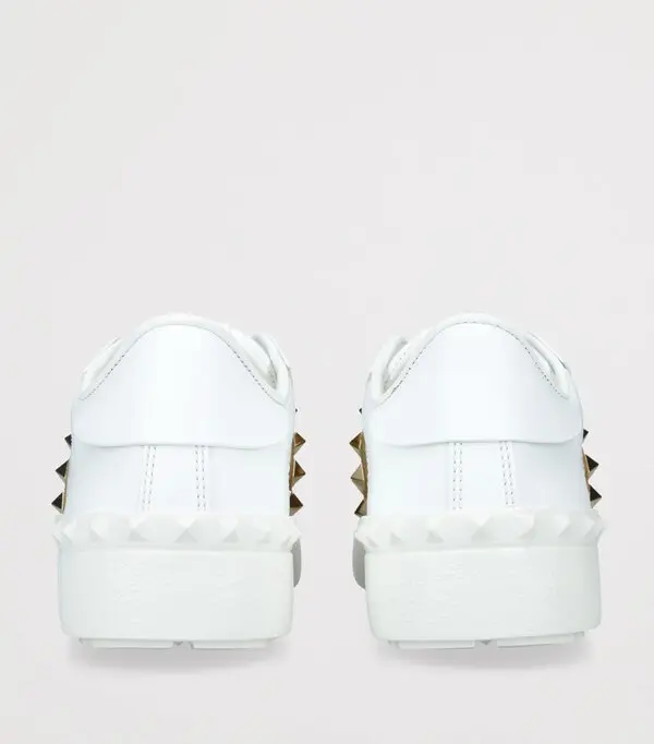 Valentino Garavani Leather Open Rockstud Sneakers