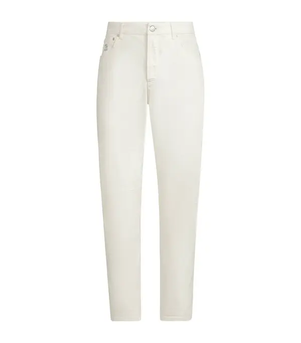 Brunello Cucinelli Five-pocket Comfort Denim Trousers - Blue