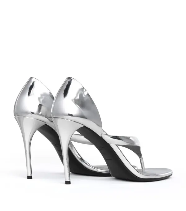 Alaïa Laminated Leather Infradito Sandals 90