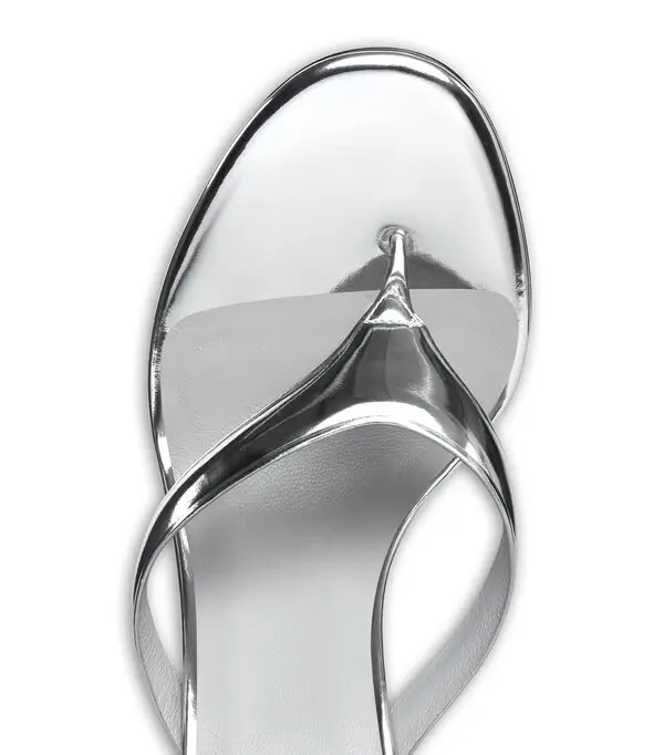 Alaïa Laminated Leather Infradito Sandals 90