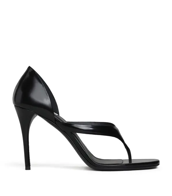 Alaïa Leather Infradito Heeled Sandals 90