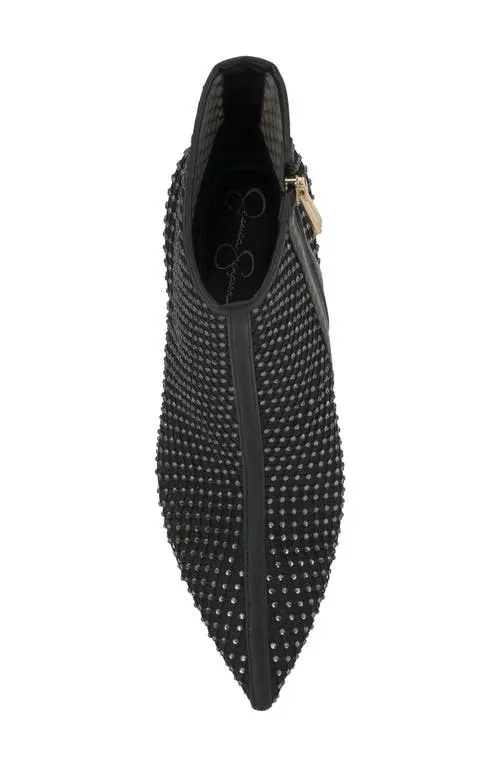 Jessica Simpson Pazra Studded Pointed Toe Stiletto Ankle Boot - Black