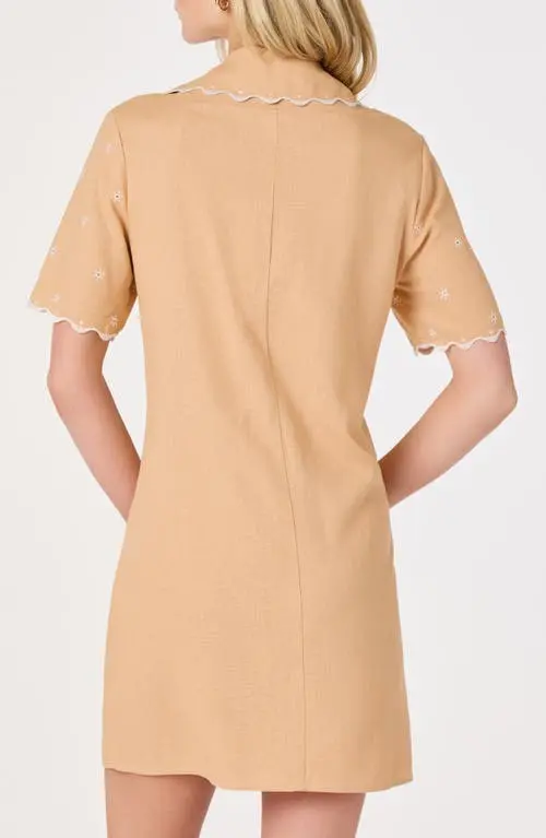 Astr The Label Noelle Scallop Trim Shirtdress
