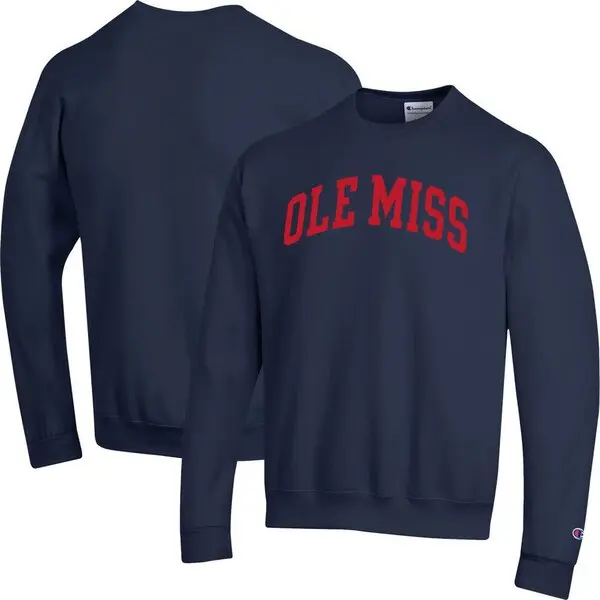 Champion Ole Miss Rebels Basic Arch Fleece Pullover Sweatshirt