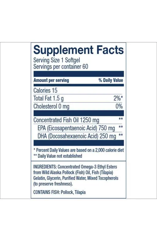 WILEY'S FINEST Peak Epa Omega-3 Softgels For Joint Health Support 60 Softgels