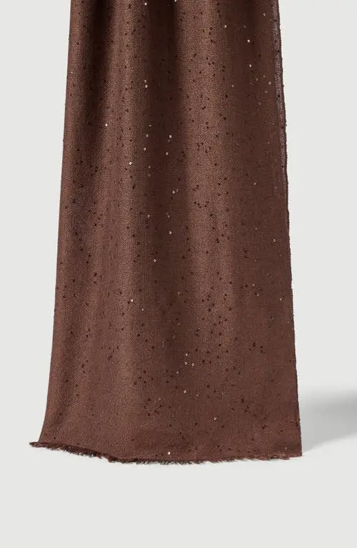 Brunello Cucinelli Cashmere And Silk Diamond Yarn Scarf - Brown