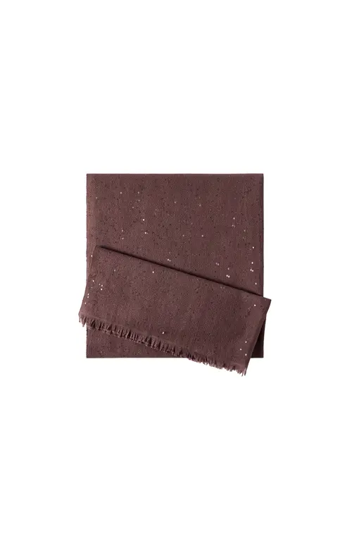 Brunello Cucinelli Cashmere And Silk Diamond Yarn Scarf - Grape